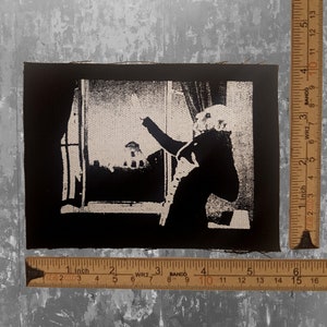 Nosferatu Window Dracula Screen Printed Patch Horror Punk Black Metal ...