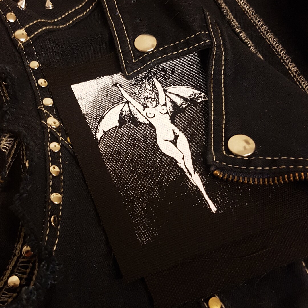 The Bat Woman Patch Screen Printed La Femme Chauve-souris Witch Devil ...
