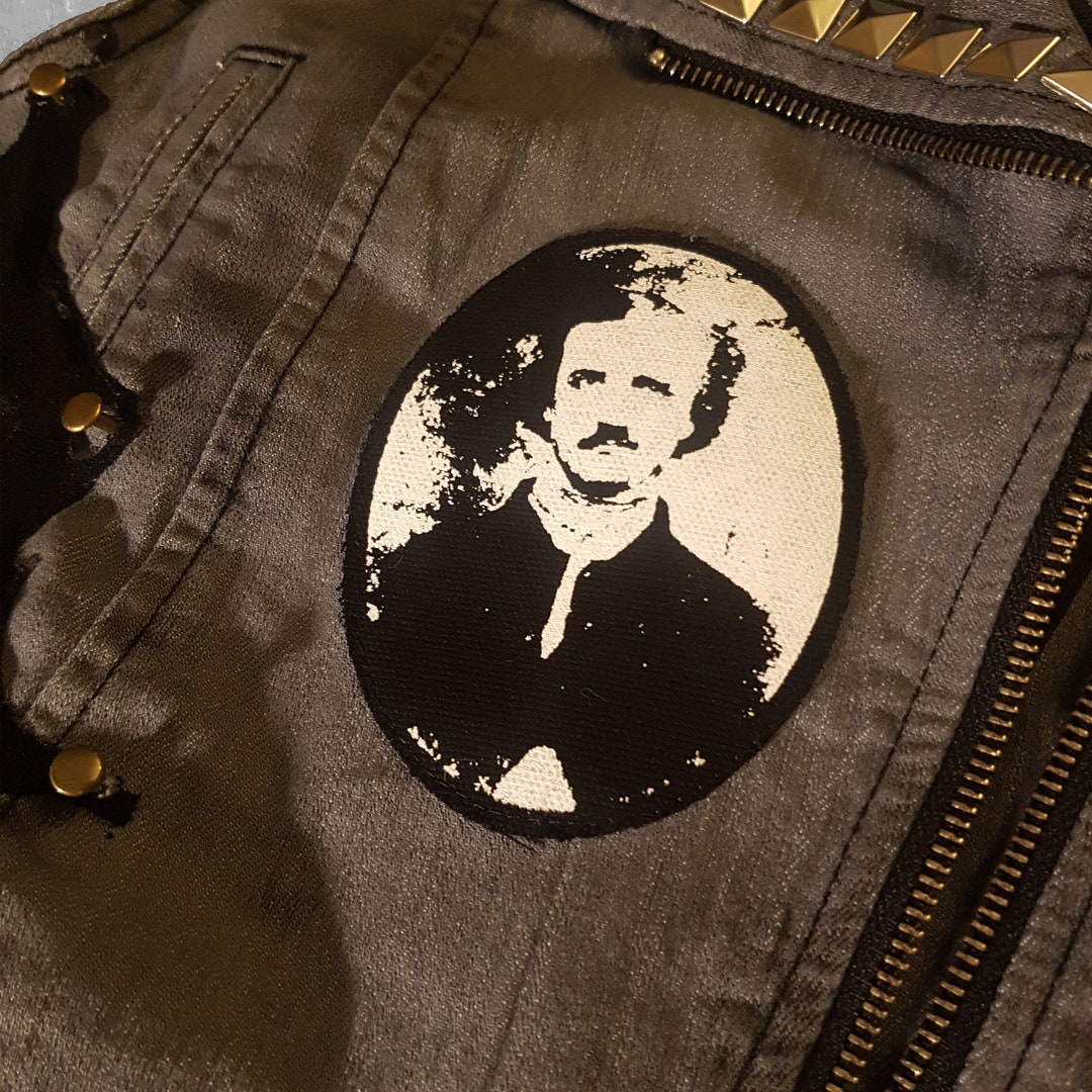Edgar Allan Poe Patch Screen Printed Horror Punk Black Metal Goth ...