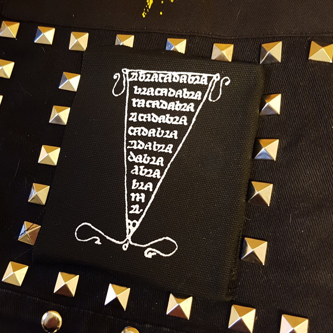 Abracadabra Screen Printed Patch Horror Punk Black Metal Goth Occult ...
