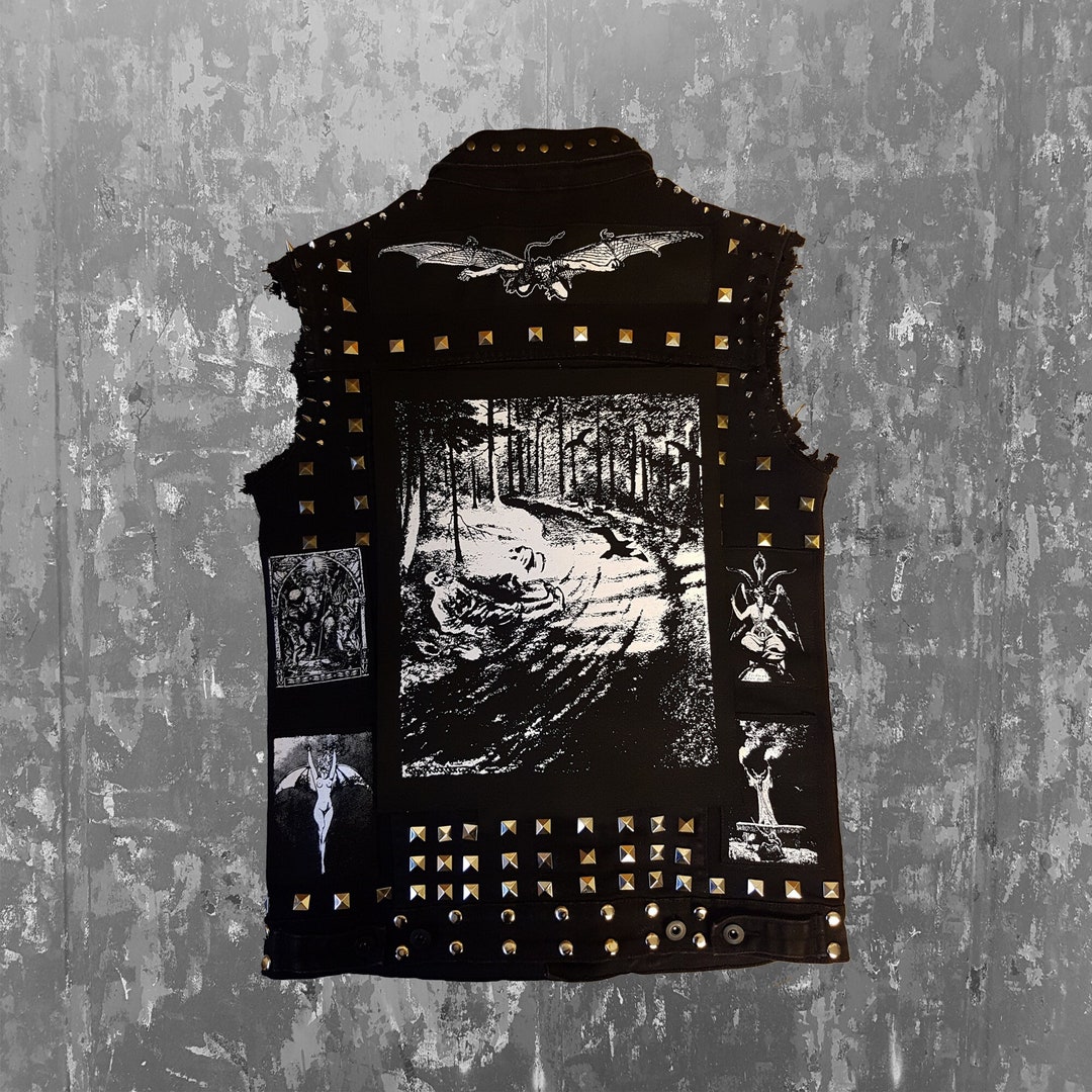 Fattigmannen Back Patch Screen Printed Patch Kittelsen Horror Punk ...