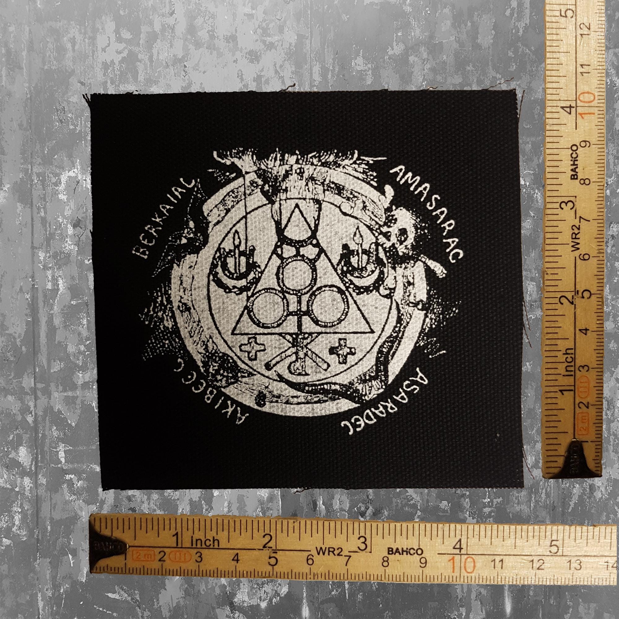 Goetic Circle Sorcerous Circle Screen Printed Patch Eliphas Levi Horror ...