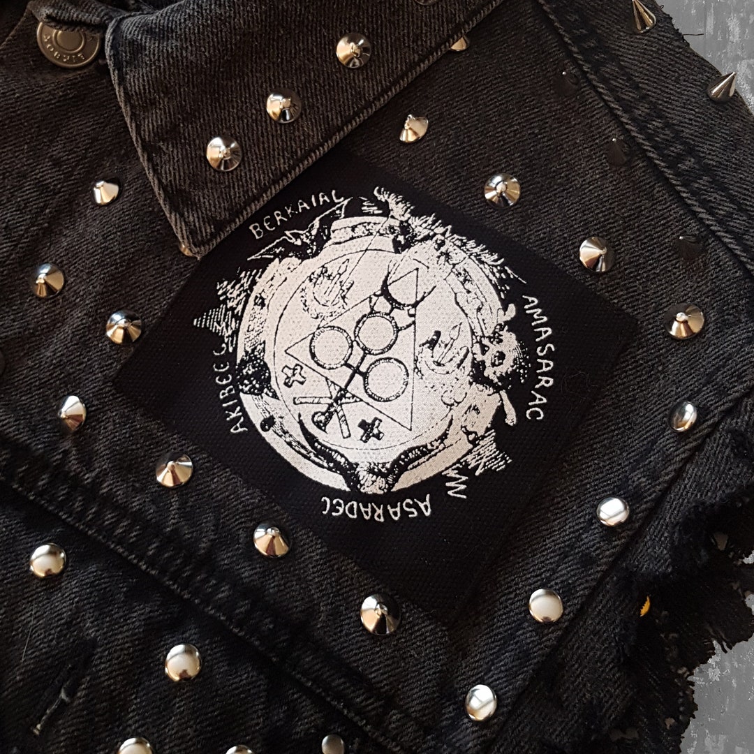 Goetic Circle Sorcerous Circle Screen Printed Patch Eliphas Levi Horror ...