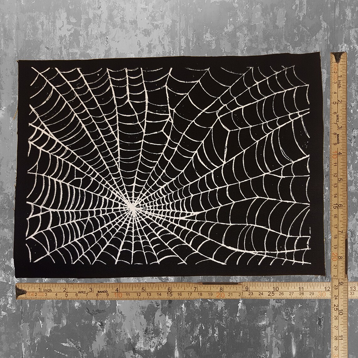 Spider Web Patch Screen Printed Patch Horror Punk Black Metal - Etsy