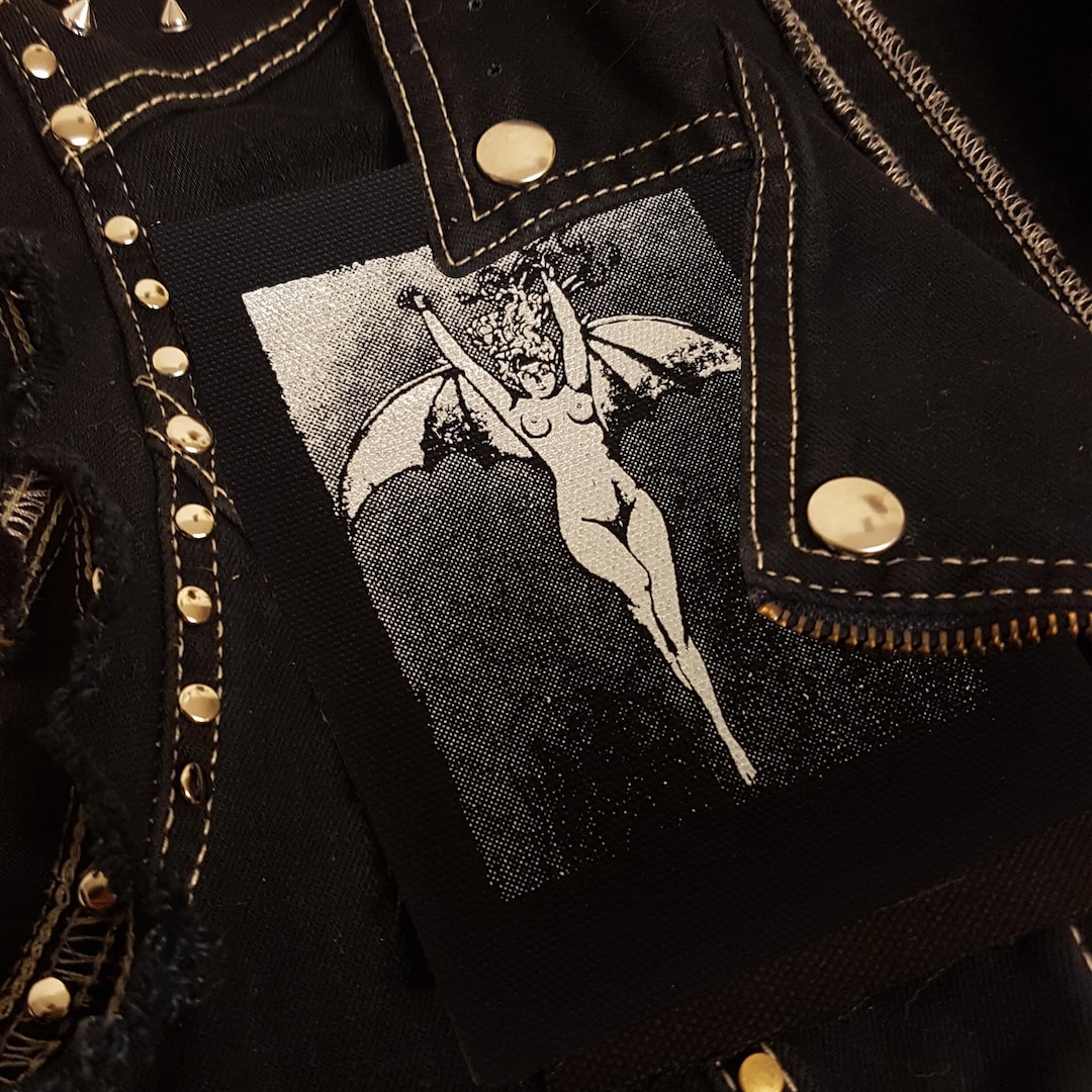 The Bat Woman Patch Screen Printed La Femme Chauve-souris Witch Devil ...