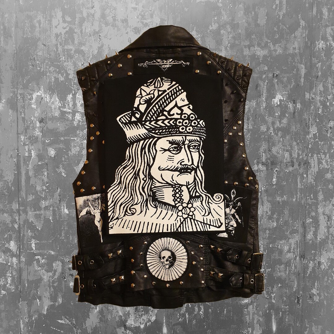 Vlad Tepes Back Patch Bag Dracula Screen Printed Horror Punk Black Metal Goth Occult Folk Lore ...
