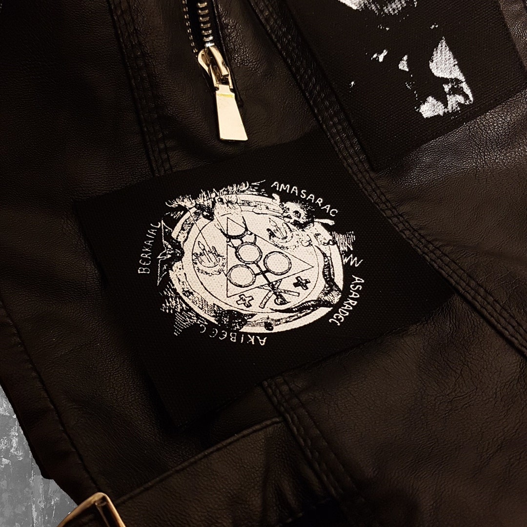 Goetic Circle Sorcerous Circle Screen Printed Patch Eliphas Levi Horror ...