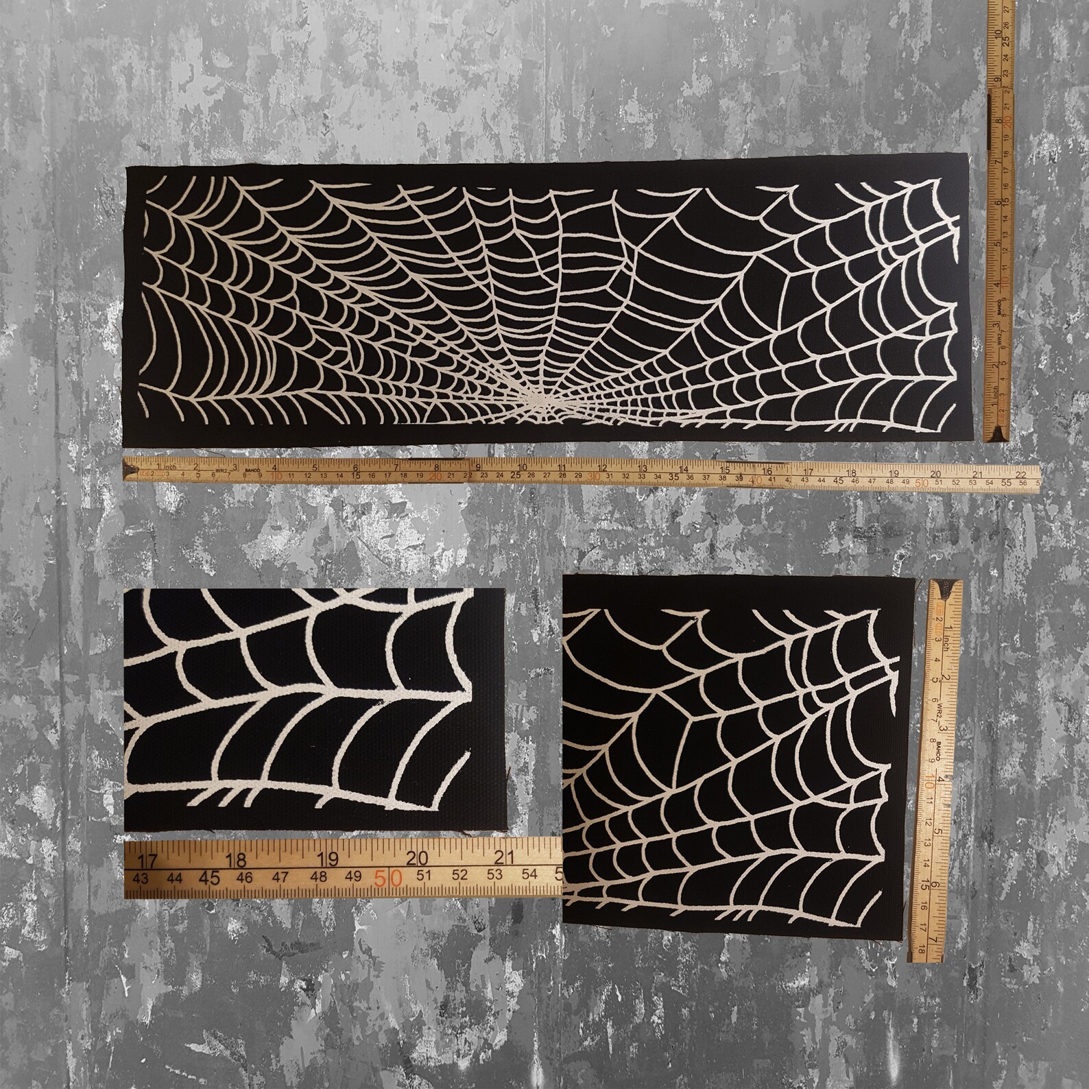 Spider Web Collar Screen Printed Patch Horror Punk Black Metal - Etsy