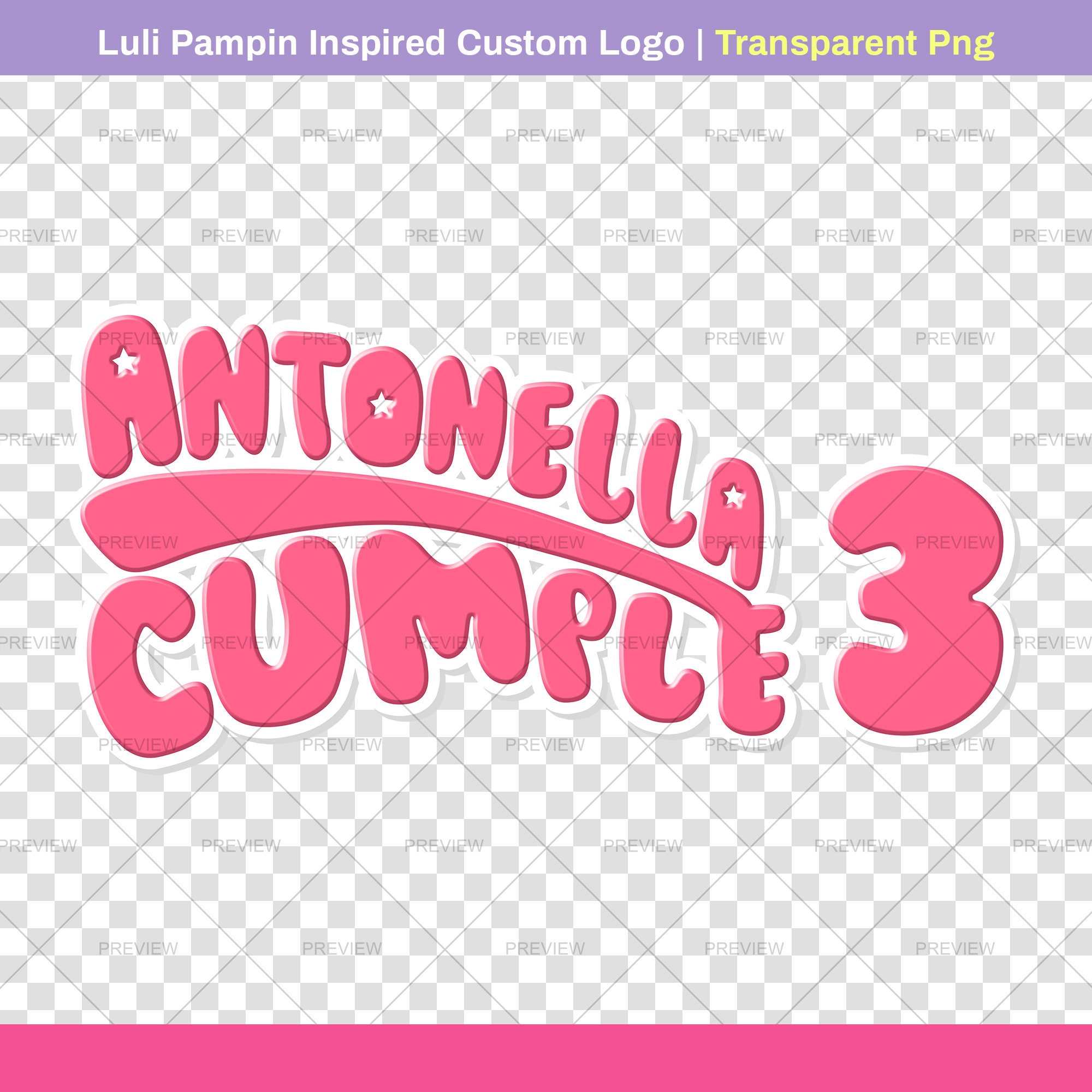 Luli Pampin Custom Logo 300 DPI High Quality Png Files - Etsy