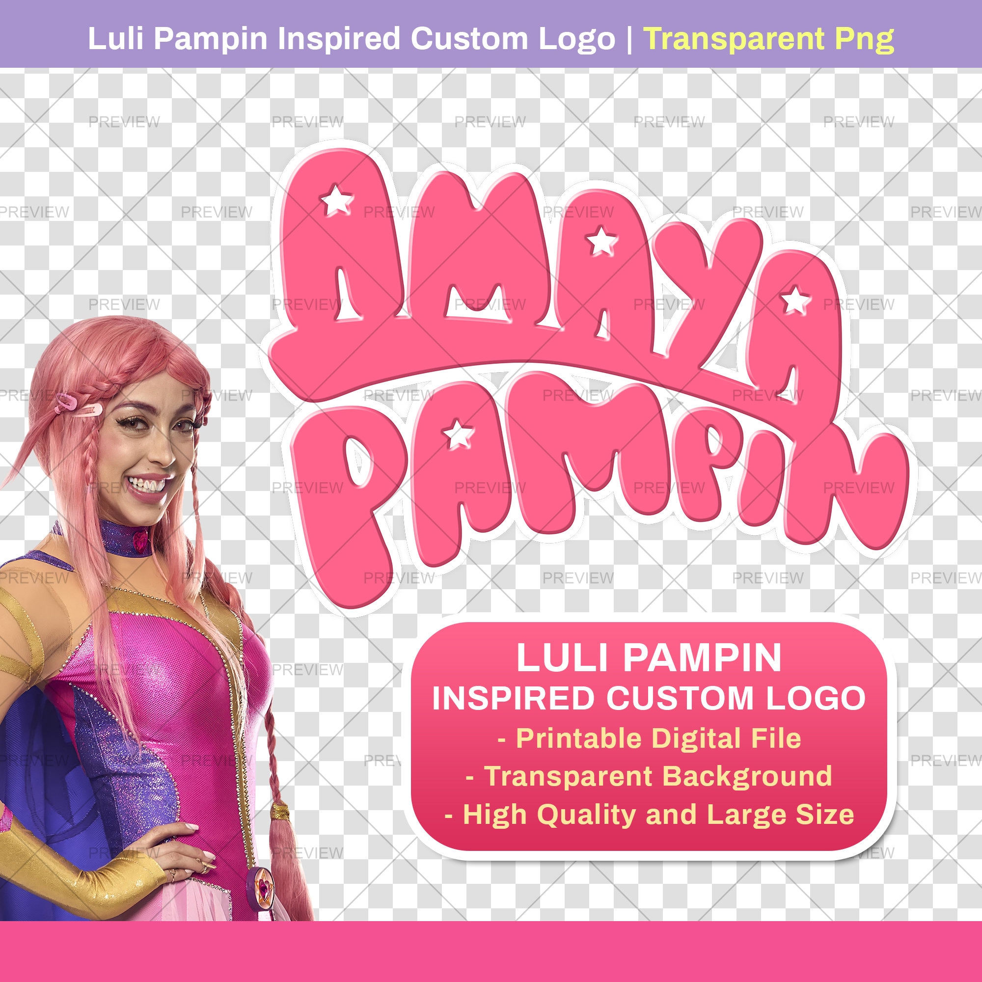 Luli Pampin Custom Logo 300 DPI High Quality Png Files - Etsy