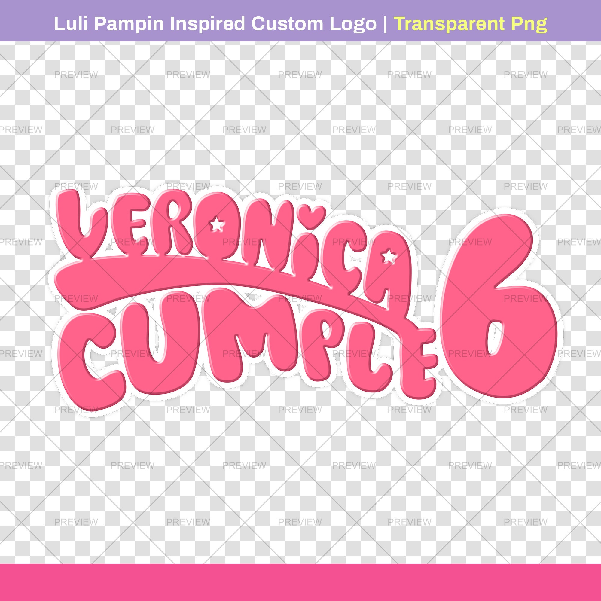 Luli Pampin Custom Logo 300 DPI High Quality Png Files - Etsy