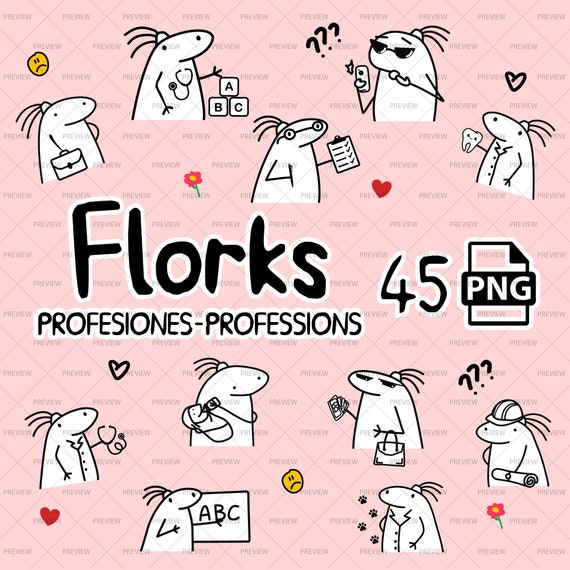 FLORKS I PROFESSIONS I PNG | Etsy