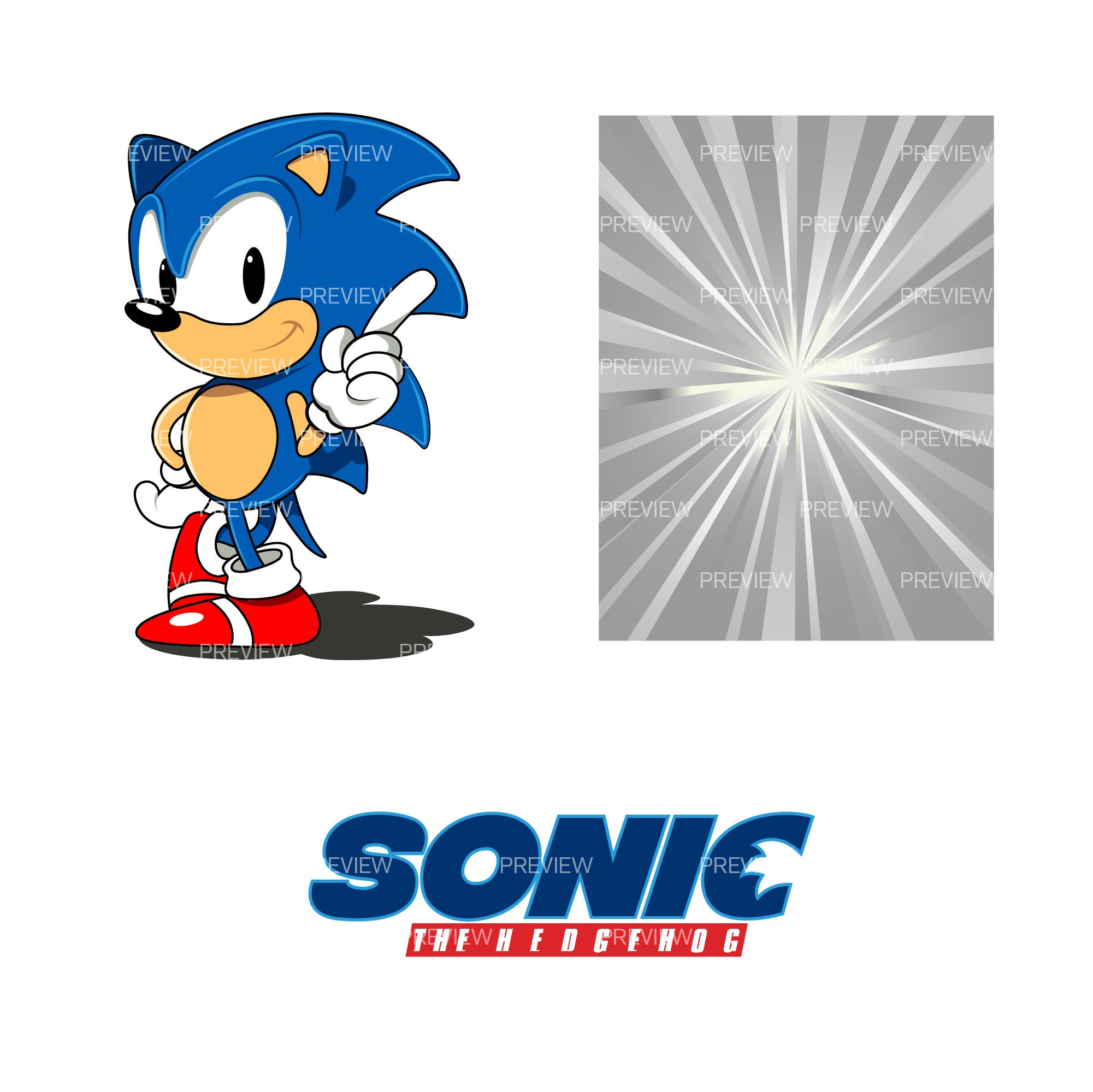 SONIC I Vector Svg Png Pdf - Etsy