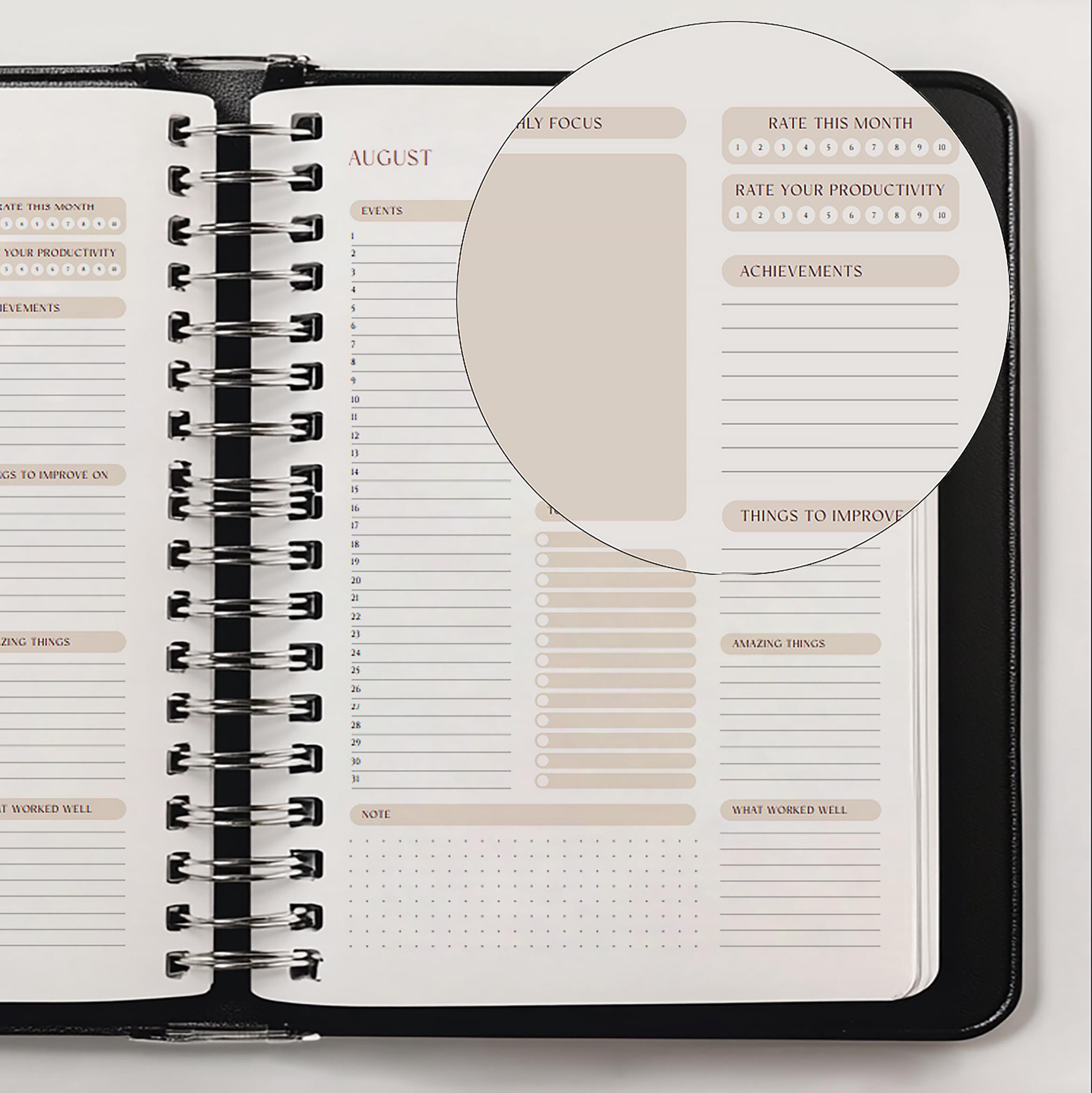 Monthly Planner Day Planner Work Planner Monthly Calendar Hourly ...