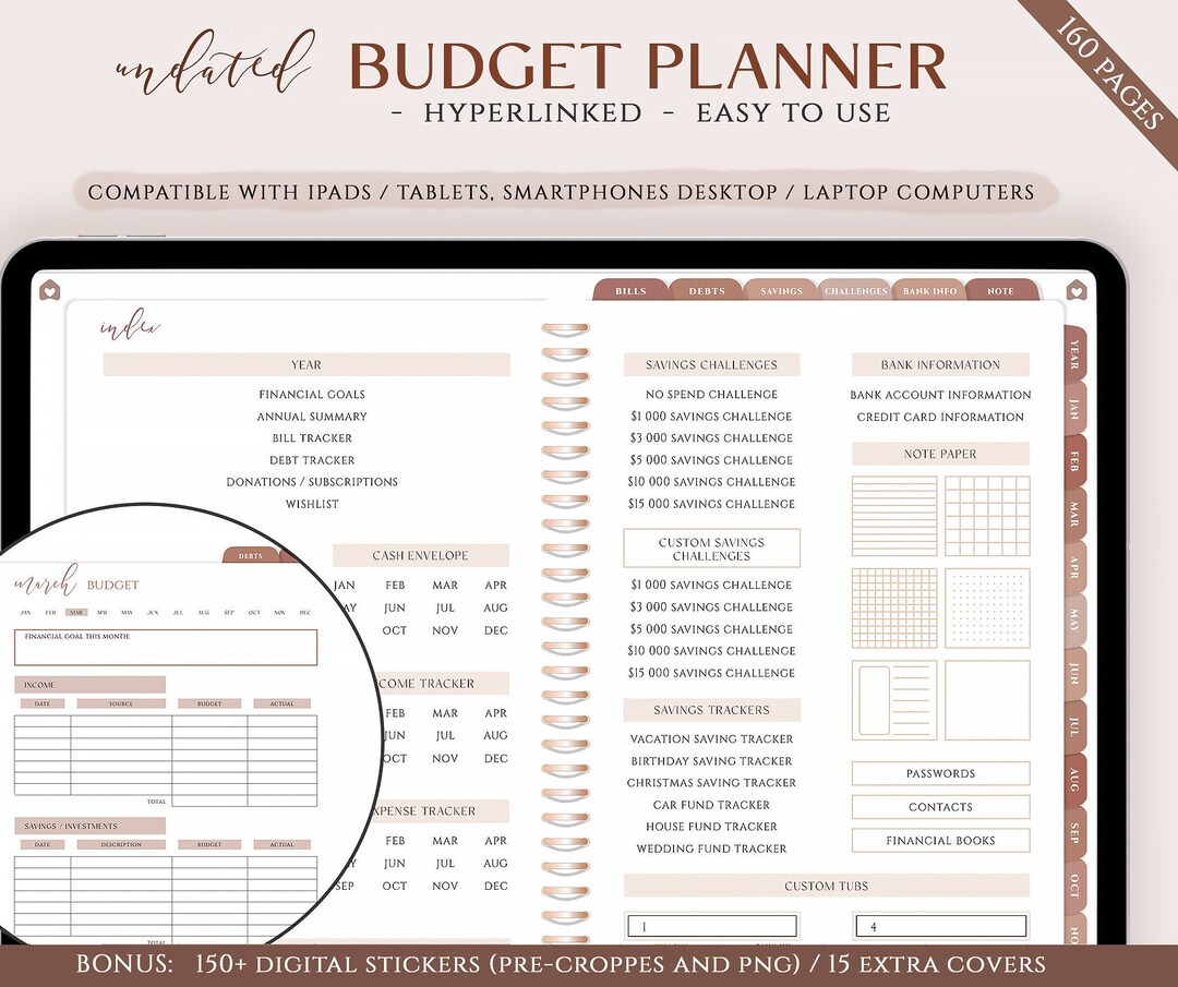 IPad Budget Planner Boho, Paycheck Budget, Digital Budget Planner ...