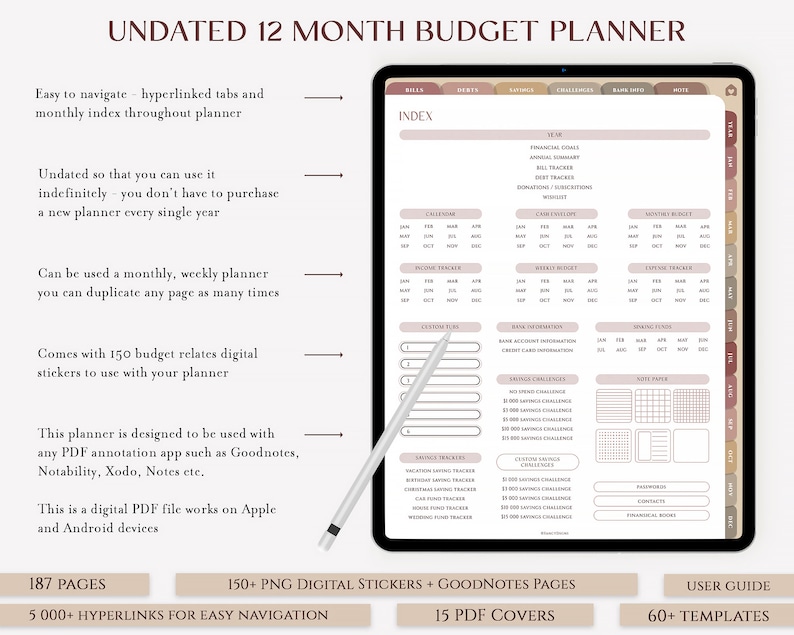 Digital Budget Planner, Paycheck Budget, Budget Planner, Budget Planner ...