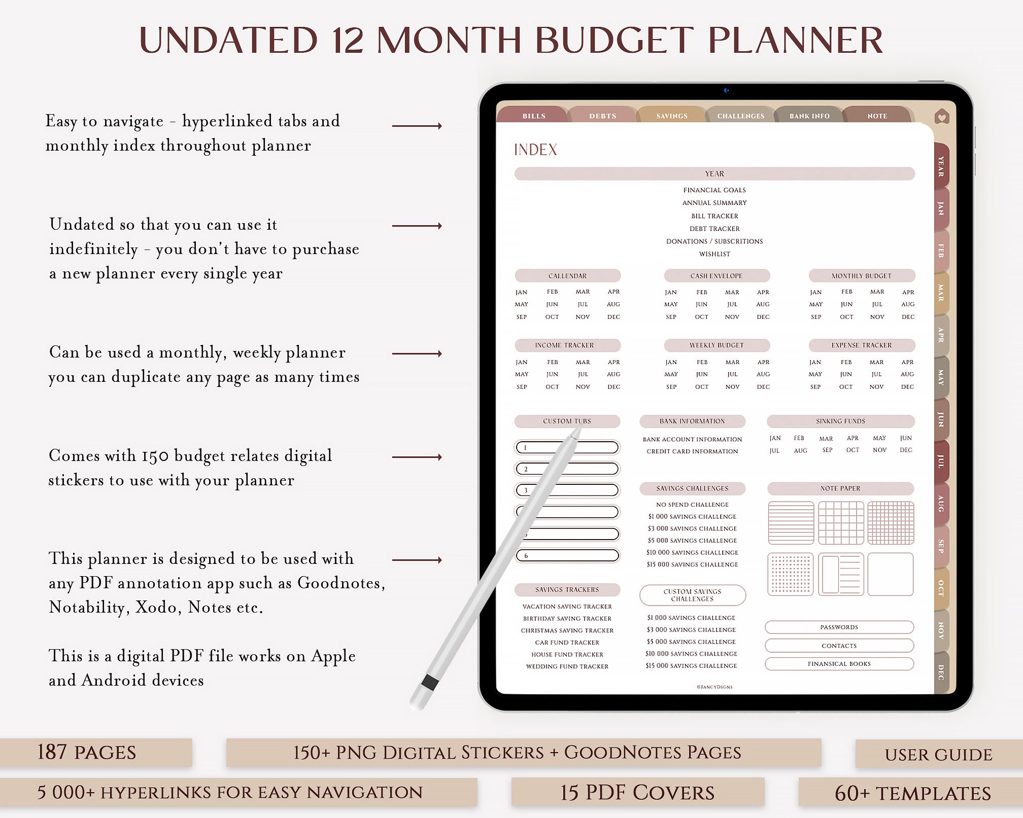 Digital Budget Planner, Paycheck Budget, Budget Planner, Budget Planner ...