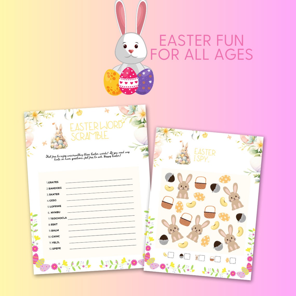 Egg-cellent Easter Fun: Printable Activity Sheet Set - Etsy