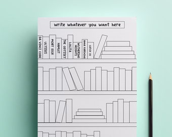 Book Tracker, Bookshelf Reading Log , Books I've Read, Yearly Monthly ...