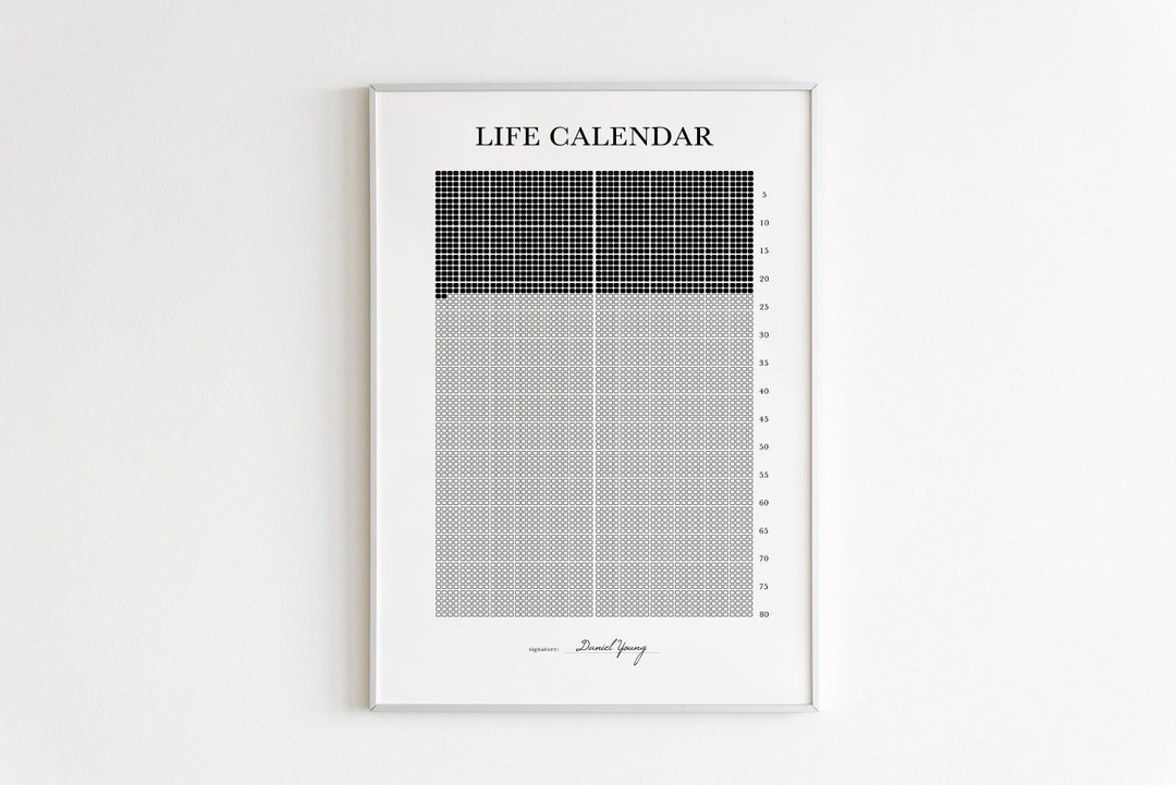 Life Calendar Digital Download | Memento Mori | Stoicism | Stoic ...