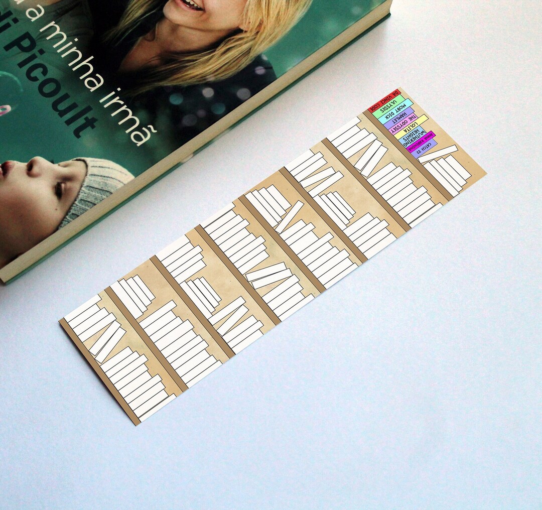 Book Tracker Bookmark | Printable Bookmark | Bookshelf Printable ...
