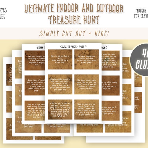 Ultimate Indoor and Outdoor Scavenger Hunt Birthday Treasure - Etsy