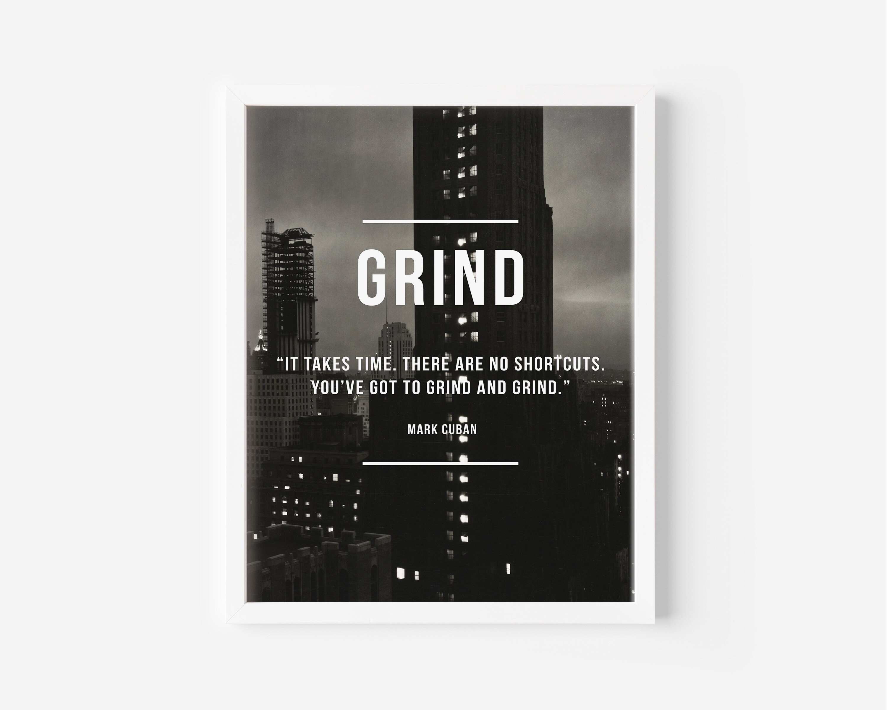 3 Piece Motivational Wall Digital Prints | Office Decor Hustle Grind ...