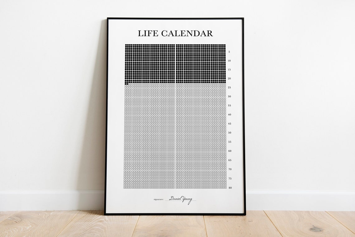 Life Calendar Digital Download | Memento Mori | Stoicism | Stoic ...