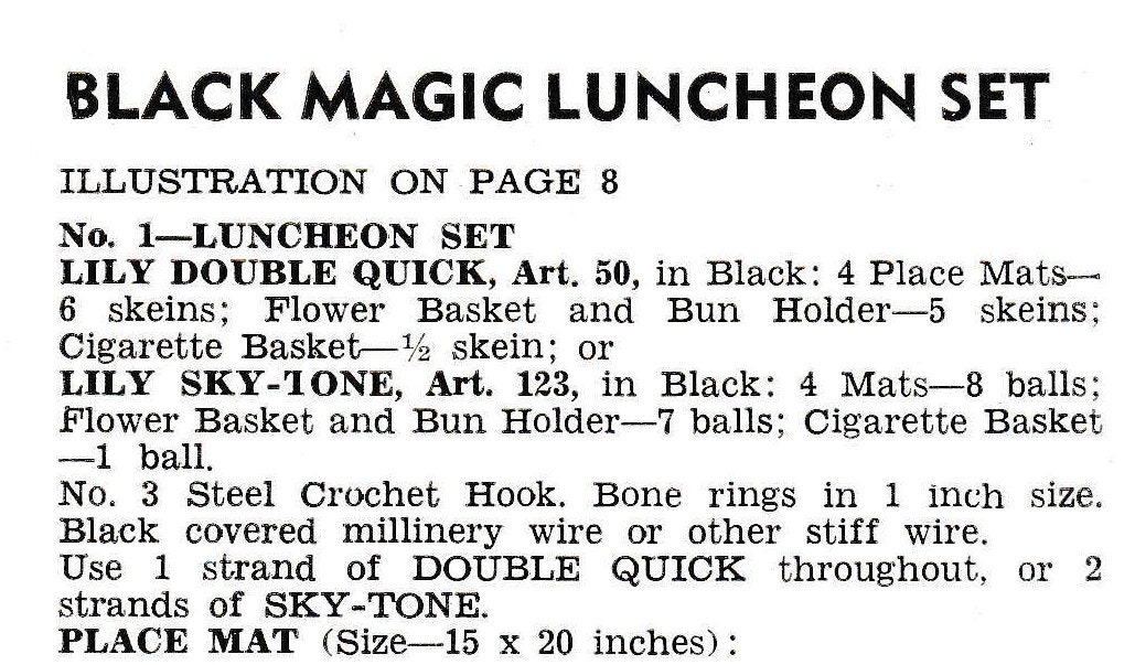 Goth Crochet Pattern for Whimsigoth Doiles and Table Mats - Digital ...