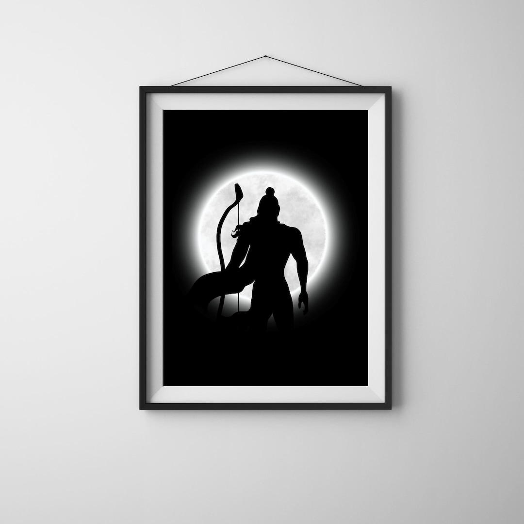 Lord Rama Wall Art, Spiritual Wall Decor Print, Supreme Lord Wall Art ...