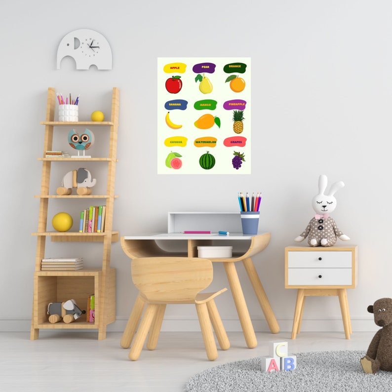 Fruit Wall Art Fun Posters for Kids Playroom Printable Art - Etsy