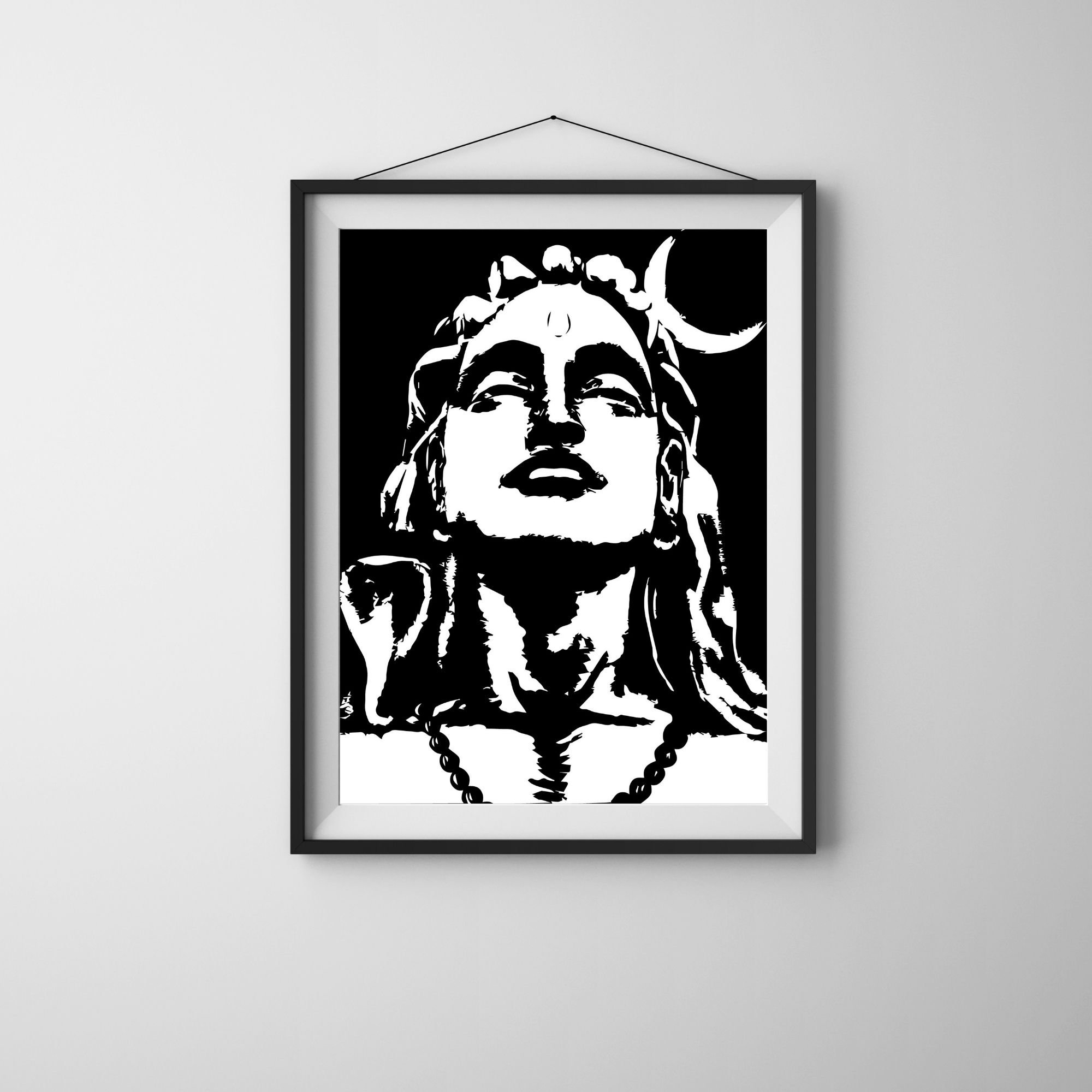 Lord Shiva Wall Art, Spiritual Wall Decor Print, Supreme Lord Wall Art ...