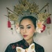 Asian Style Geisha Inspired Golden Floral Halo Crown With - Etsy