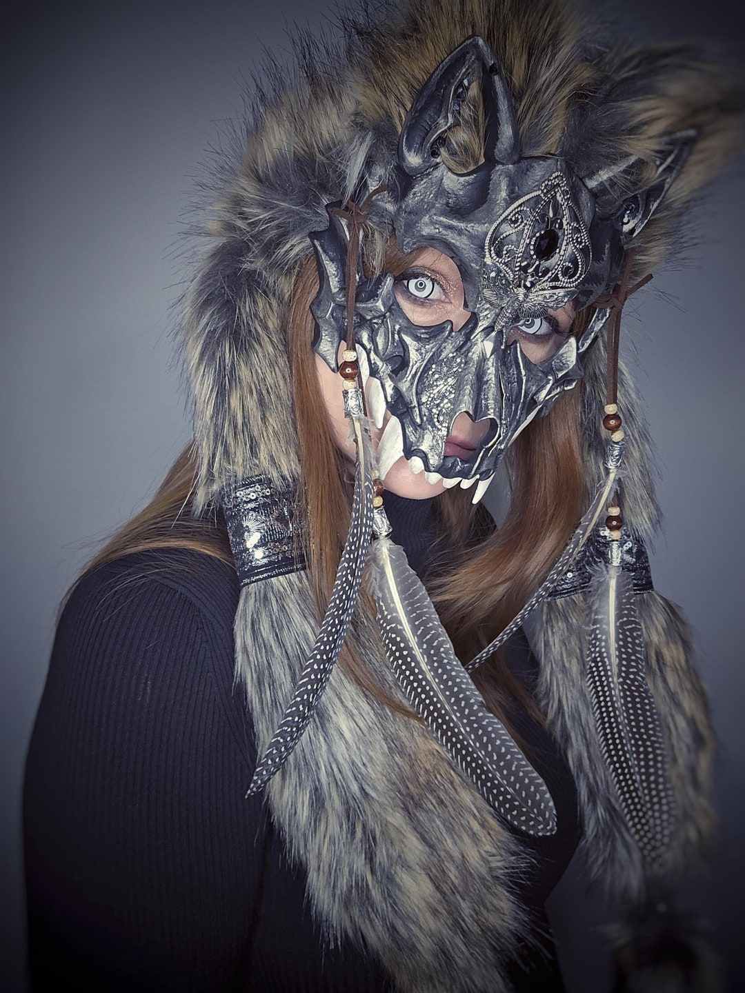 Hawk Moth Wolf Headdress - Etsy