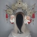 Asian Style Geisha Inspired Golden Floral Halo Crown With - Etsy