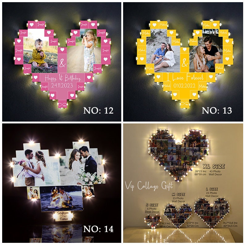 Infinity Photo Collage Frame for Anniversary Unique Picture - Etsy