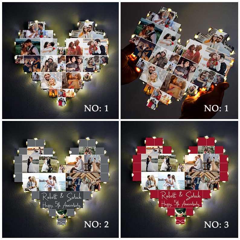 Infinity Photo Collage Frame for Anniversary Unique Picture - Etsy