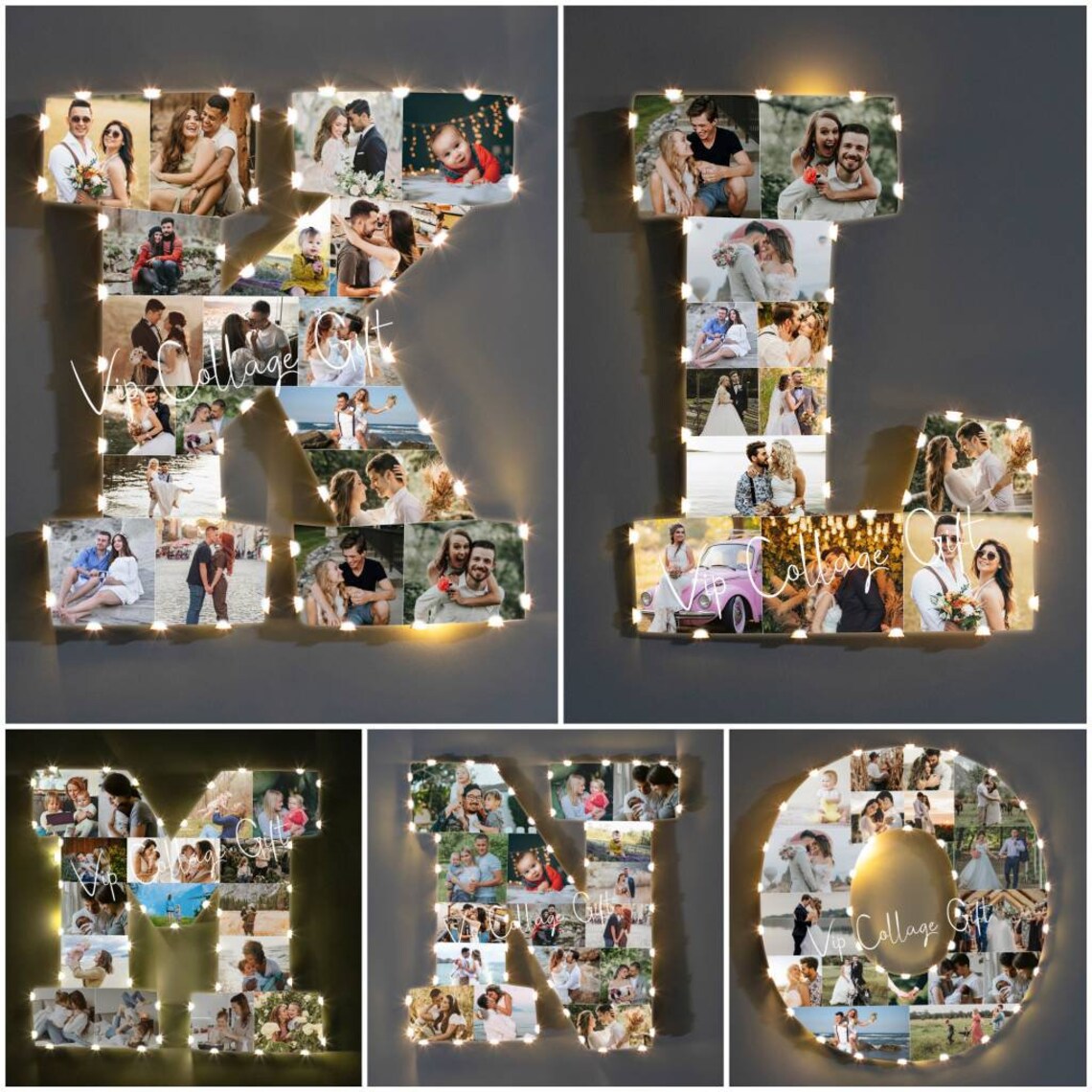 Letter S Photo Collage Letter S Picture Frame Letter S Gift - Etsy