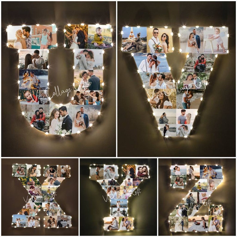 Customized Letter R Picture Collage Gift for Christmas Letter - Etsy