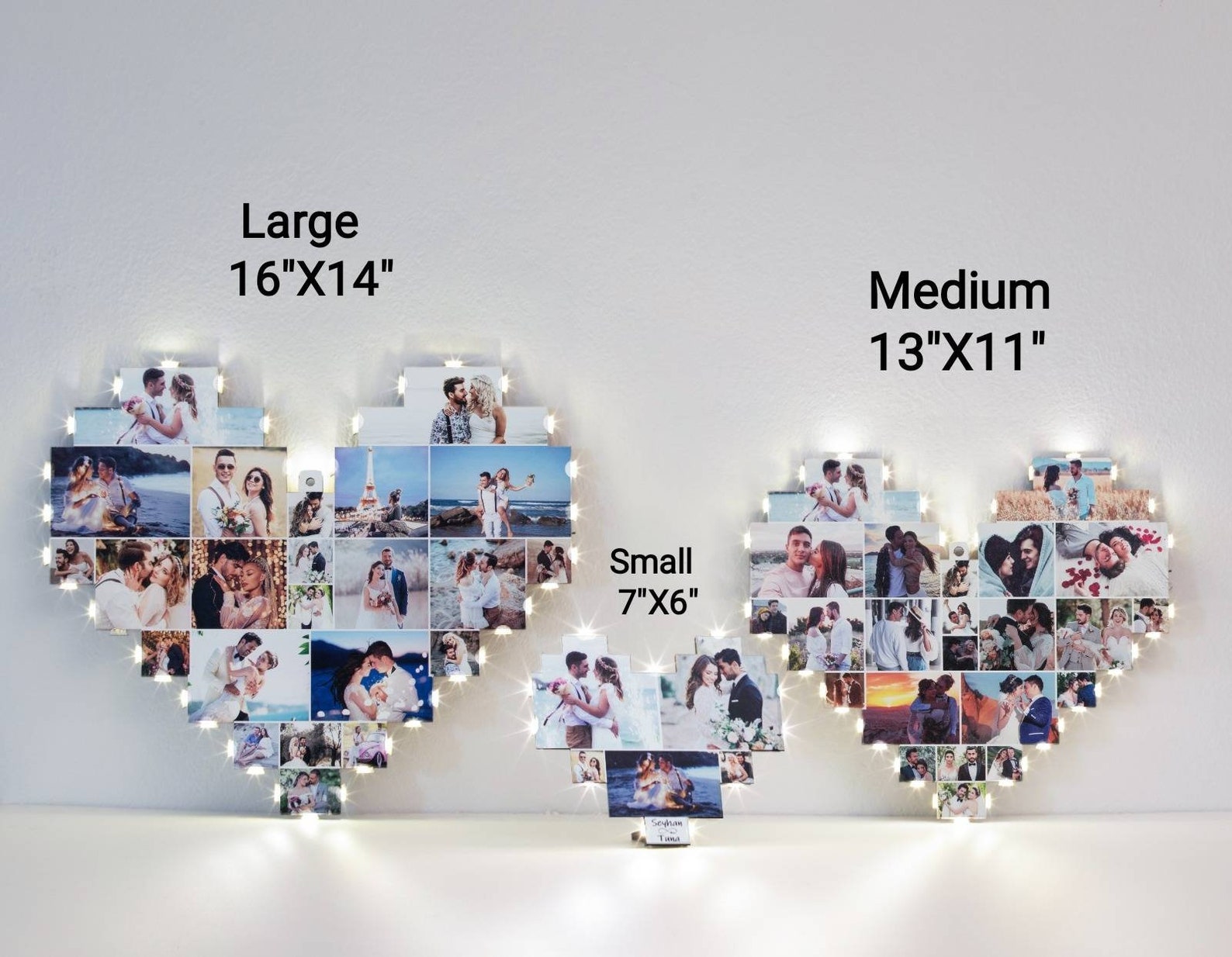 Customized Letter G Photo Collage Lamp for Wall Decor, Letter Picture ...