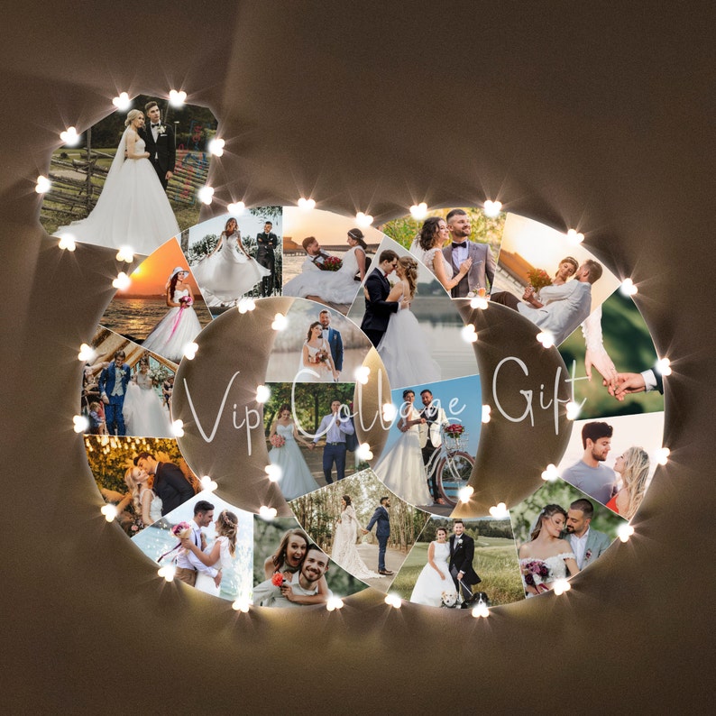 Infinity Photo Collage Frame for Anniversary Unique Picture - Etsy