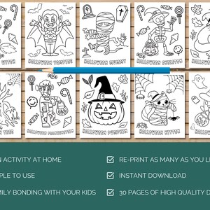 Printable Halloween Coloring Pages Party Activity for Kid and Toddler ...