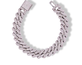 Lab Diamond Cuban Link Chain - Etsy