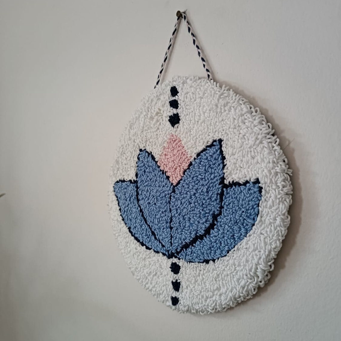 Punch Needle Lotus Flower,lotus Flower Spiritual Healing, Yoga Symbol ...