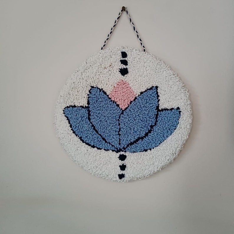 Punch Needle Lotus Flower,lotus Flower Spiritual Healing, Yoga Symbol ...