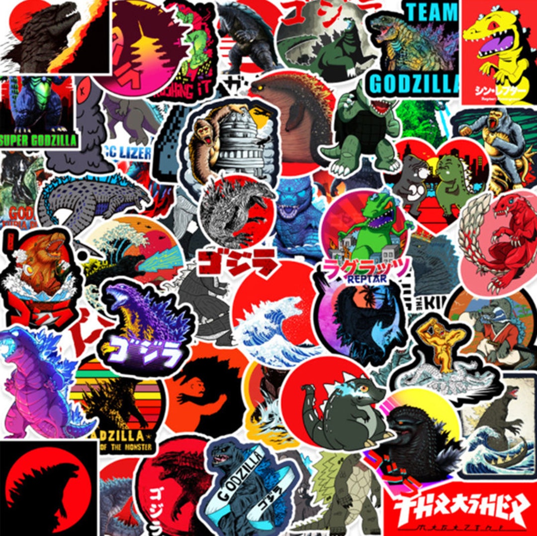 50pcs Godzilla Party Vinyl Sticker Snowboard Luggage Laptop Phone ...