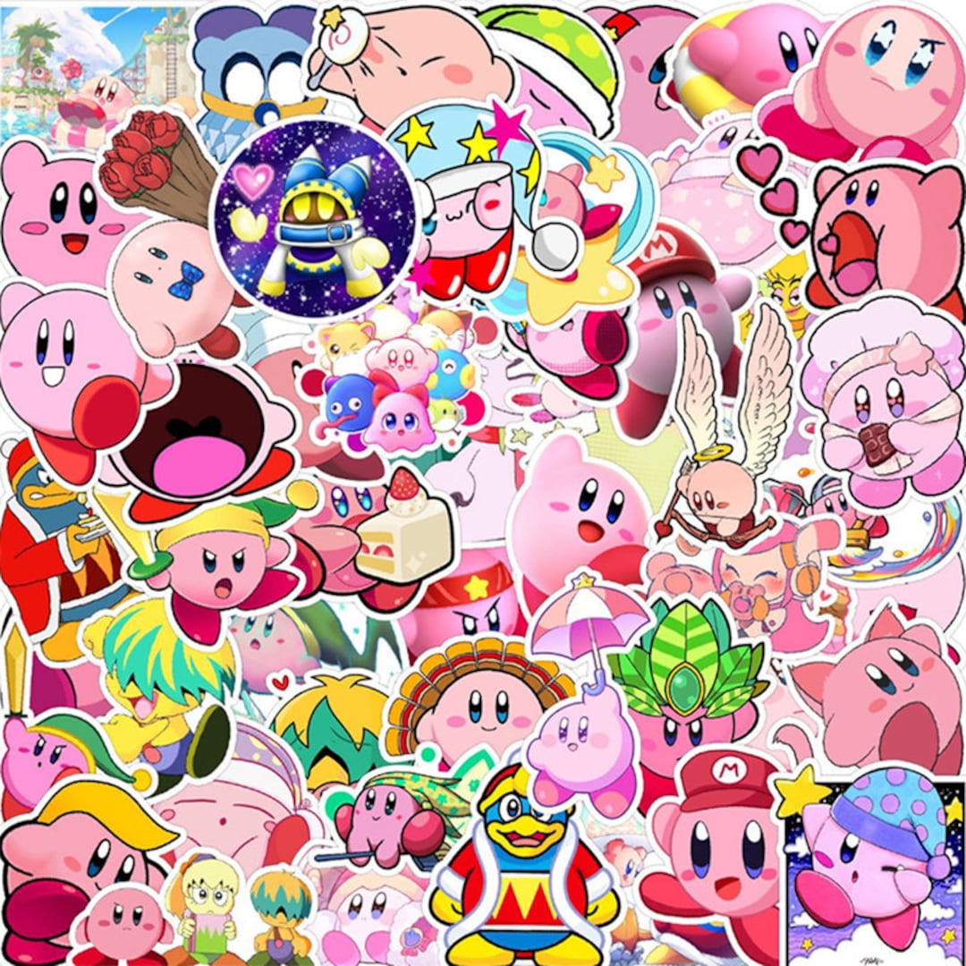50pcs Kirby Party Vinyl Sticker Snowboard Luggage Laptop Phone ...