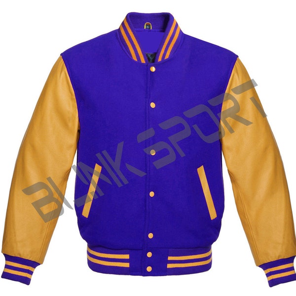 Varsity Blue and Gold Jacket - Etsy