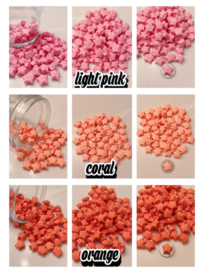 Origami Paper Stars With Or Without Smiley Etsy