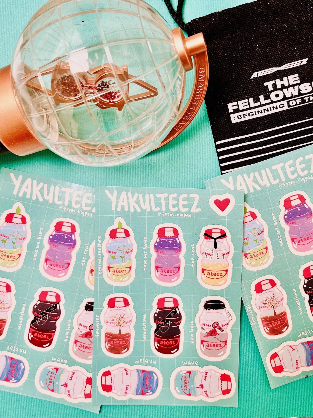 Ateez Yakult Yakulteez Sticker Sheet - Etsy